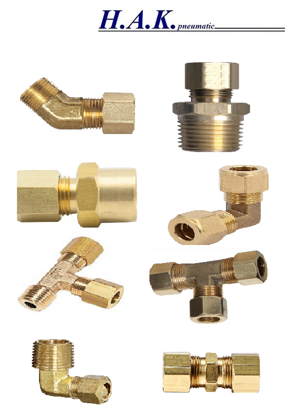 HAK Pneumatic Brass Compression Fittings – HAK Fluid Power Equipment LTD